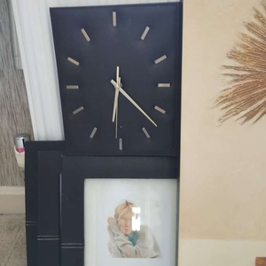 FreelyWheely: Six brown leather photo frames, matching clock and a picture pick up Chirton North ...