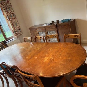 FreelyWheely: Dining table and 10 chairs