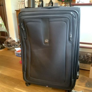 FreelyWheely: Dark Navy large Delsey suitcase