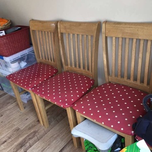 FreelyWheely: 4 solid pine dining chairs