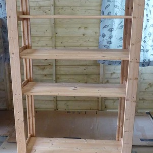 FreelyWheely: Pine shelving unit