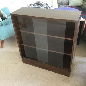 FreelyWheely: Bookcase with sliding glass doors