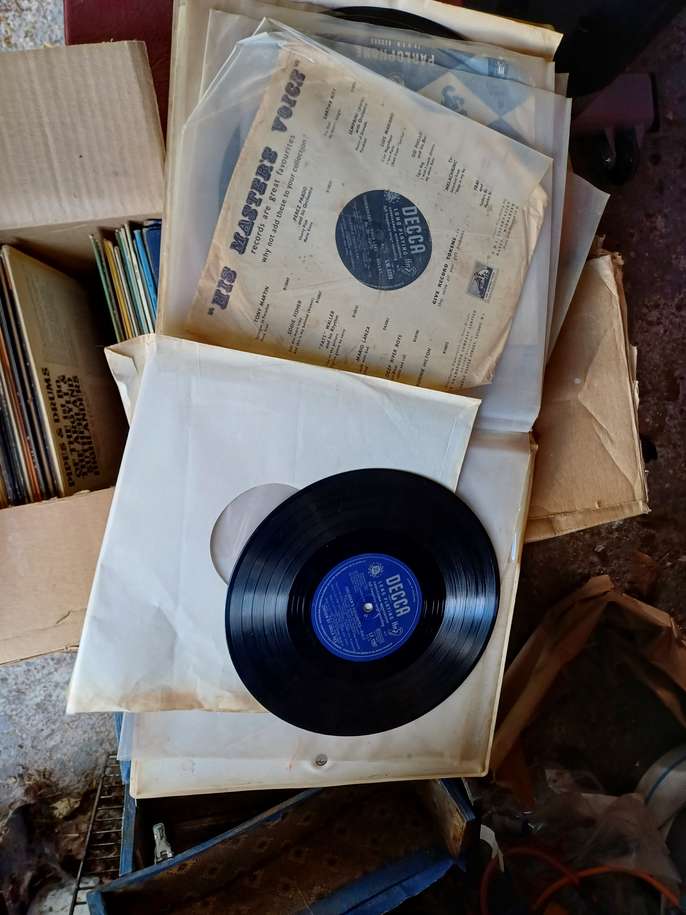 FreelyWheely: Assorted LPs and 78s, and Cassette tapes.