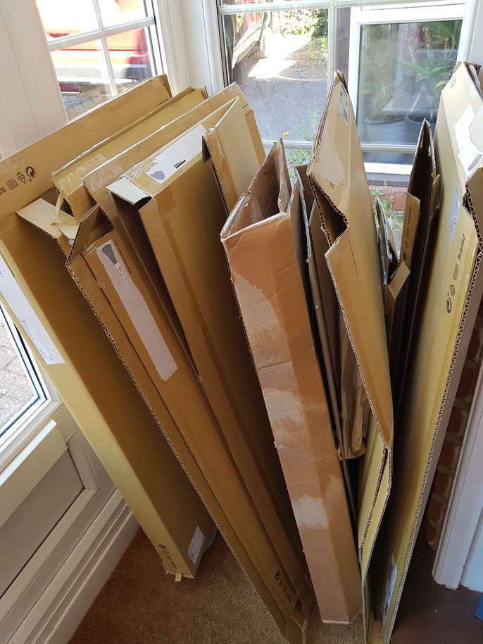 FreelyWheely: Cardboard boxes