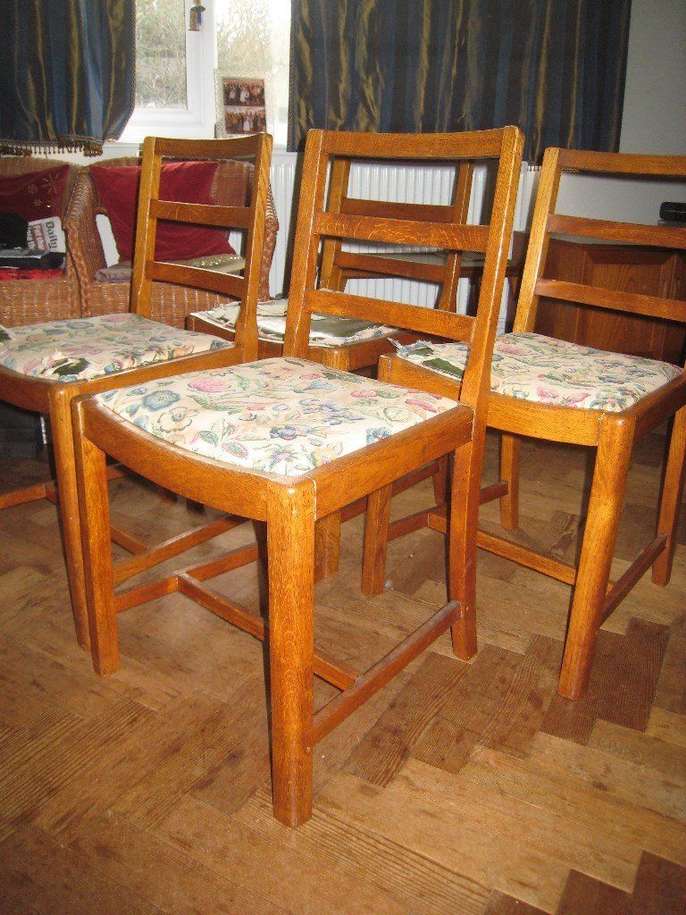 FreelyWheely: VINTAGE DINING ROOM CHAIRS (CC41 Utility stamped) - SET OF 4