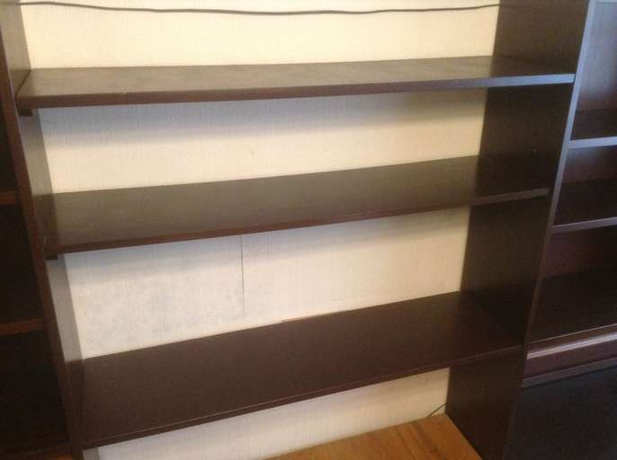 FreelyWheely: Mahogany wall units