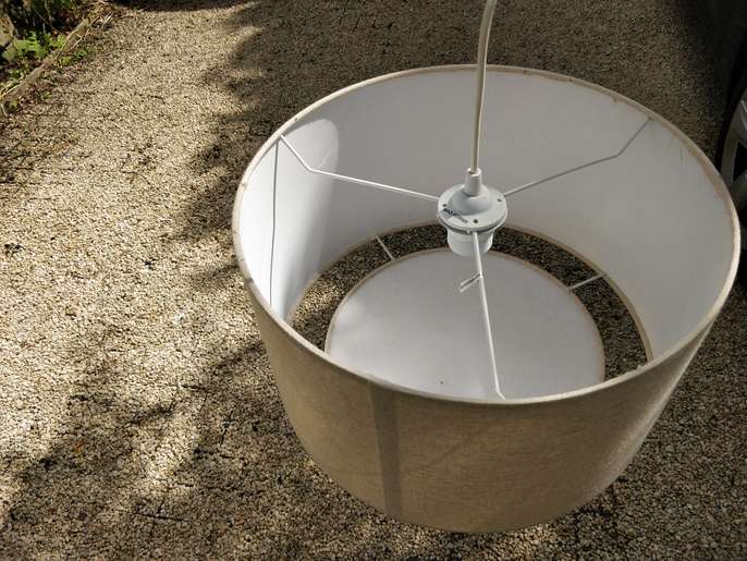 FreelyWheely: Ceiling Light fitting and shade.