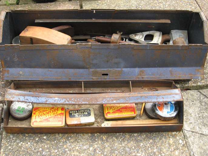 FreelyWheely: Metal Box of old tools