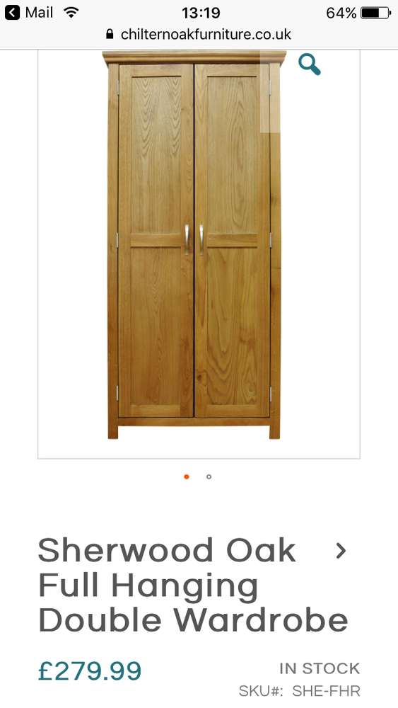 FreelyWheely: Flash sale - stylish solid wood John Lewis wardrobe