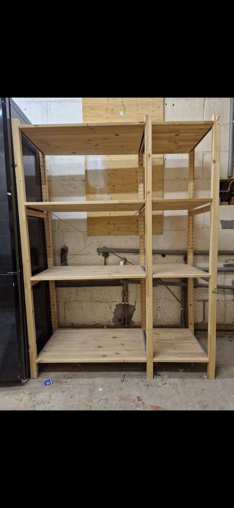 FreelyWheely: (COLLECTED) Large wooden shelving unit