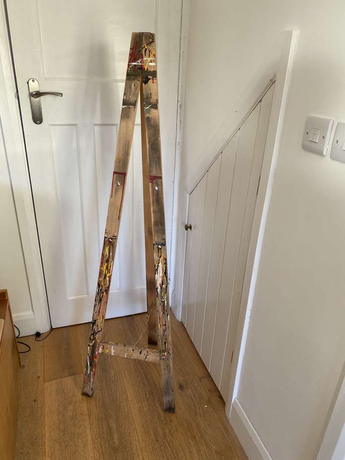 FreelyWheely: Easel, canvas stand, display stand wooden, adjustable ...