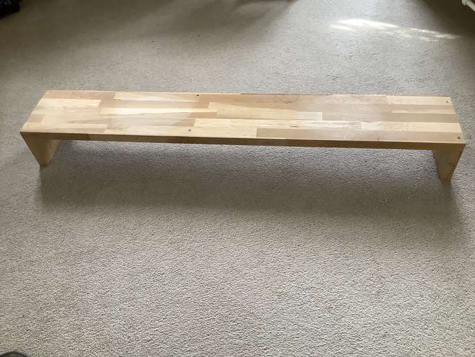 FreelyWheely: Solid oak shelf