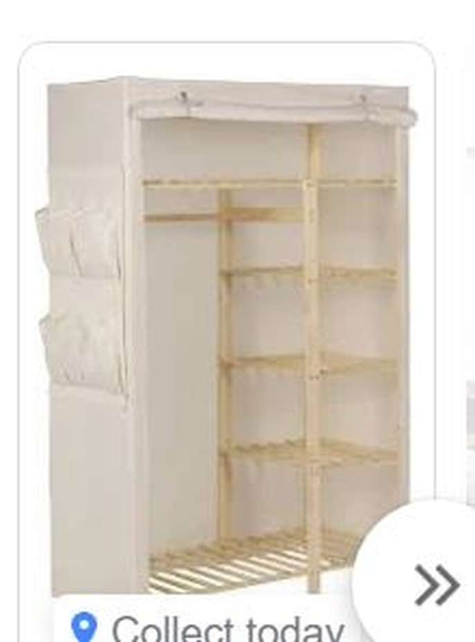 FreelyWheely: Canvas and Pine Double Wardrobe