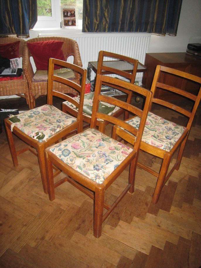 FreelyWheely: VINTAGE DINING ROOM CHAIRS (CC41 Utility stamped) - SET OF 4