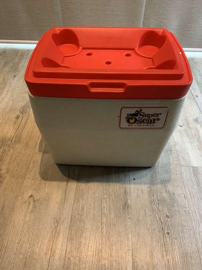 FreelyWheely: Classic Coleman’s cooler.