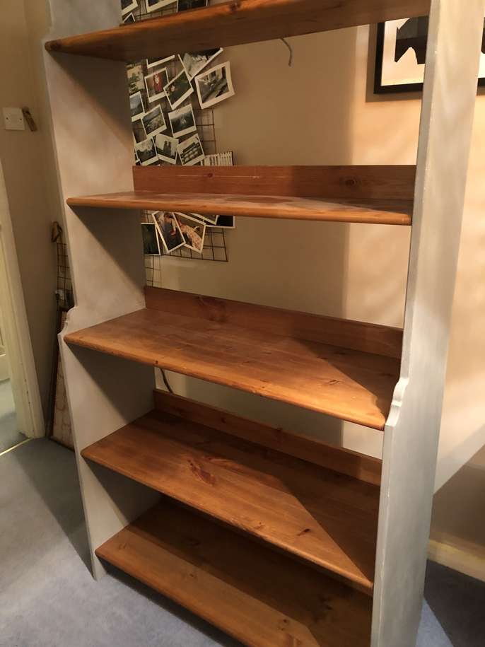 FreelyWheely: Wood shelving unit