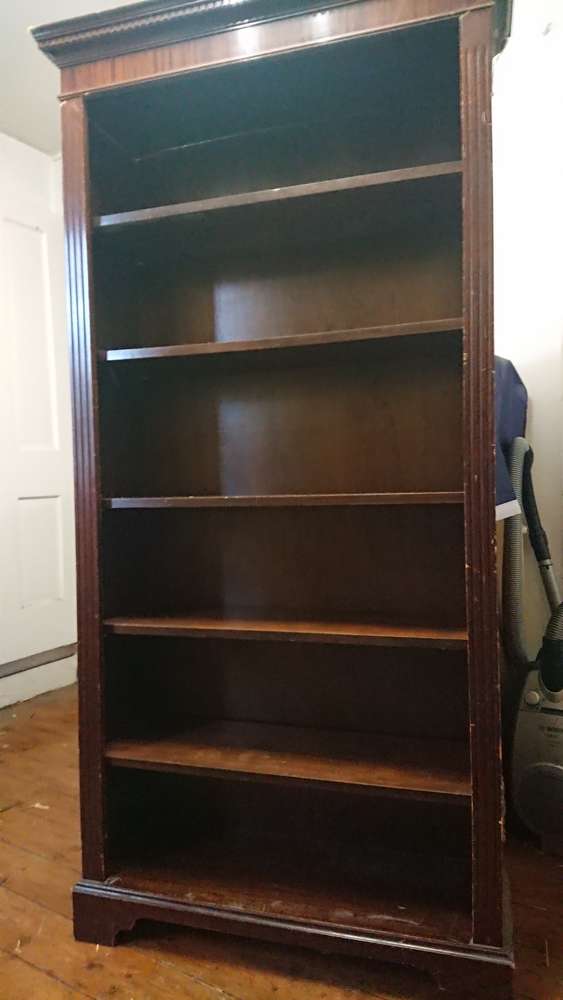 FreelyWheely: Dark wood bookcase