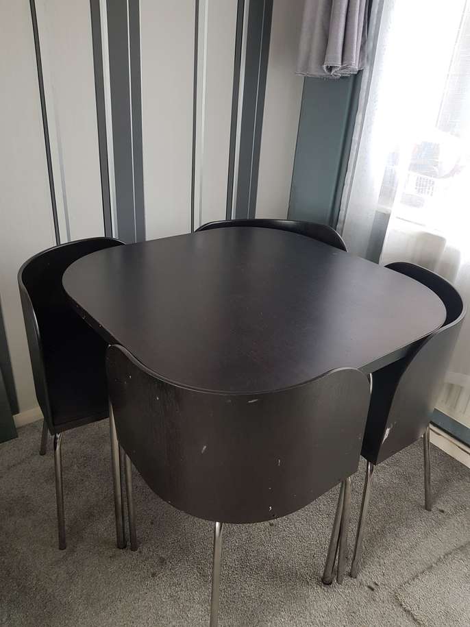 FreelyWheely: IKEA Sofa chair/bed and Hideaway Dining table+4Chairs